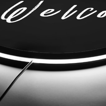 Modern Script Welcome LED Sign | Zazzle