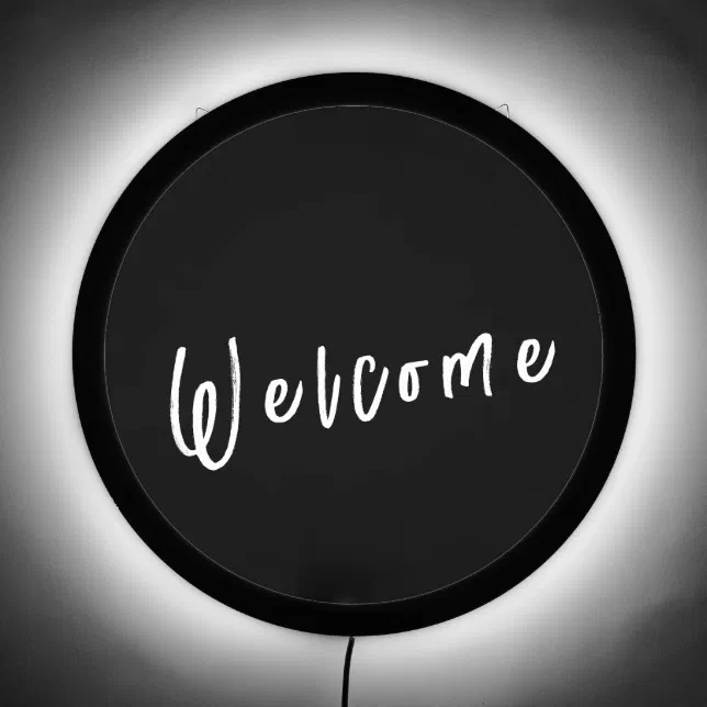 Modern Script Welcome LED Sign | Zazzle