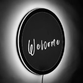 Modern Script Welcome LED Sign | Zazzle