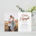 Modern Script We're Engaged Photo Engagement Party Invitation | Zazzle