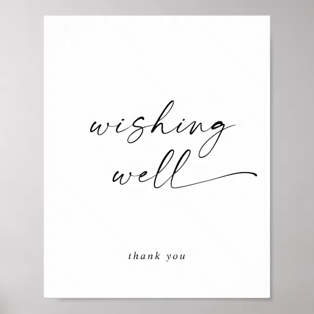 Modern Script Wishing Well Sign | Zazzle