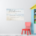 Modern Seaside Watercolor Wedding Welcome Poster | Zazzle
