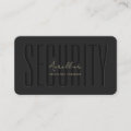 Modern Security Monogram Black Business Card | Zazzle