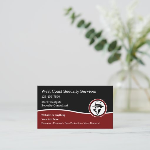 Modern Security Services Business Cards | Zazzle