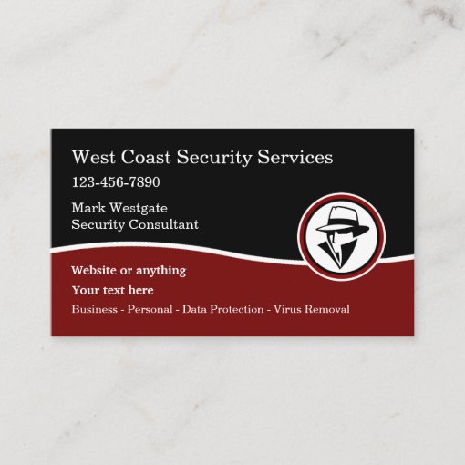 Modern Security Services Business Cards | Zazzle