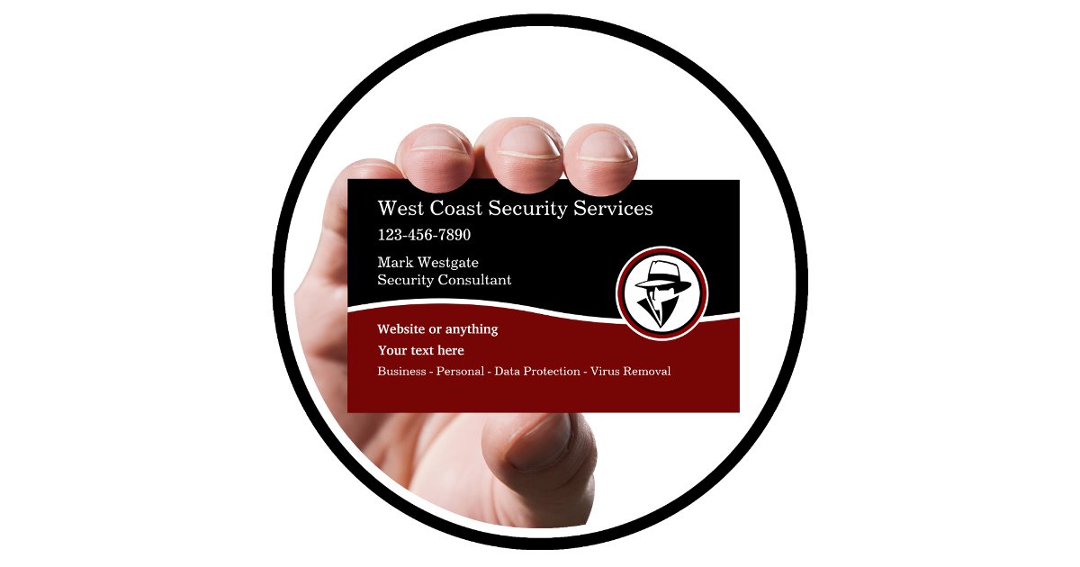 Modern Security Services Business Cards | Zazzle
