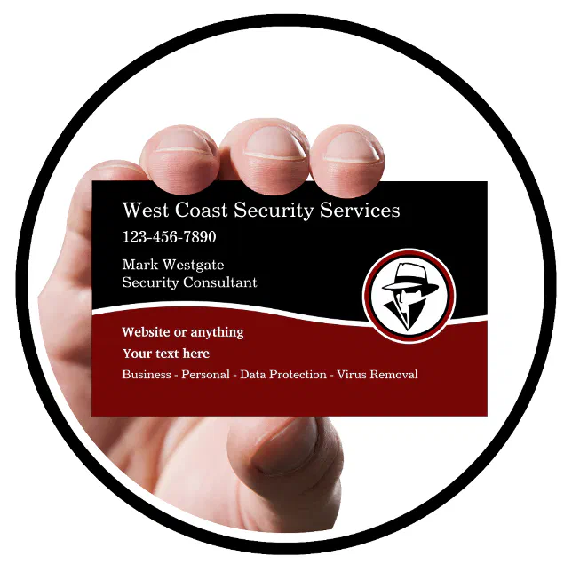 Modern Security Services Business Cards | Zazzle
