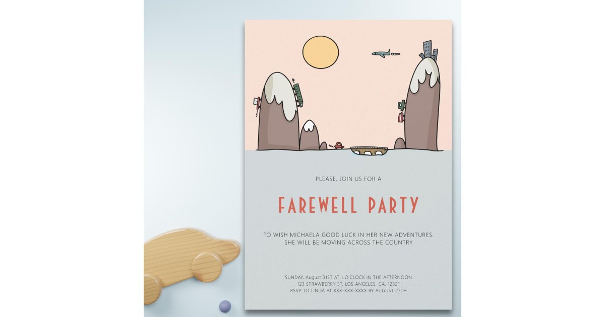 Modern Send off Farewell Party Invitation | Zazzle