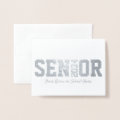 Modern Senior Block Letter | Any Year Graduation Foil Card | Zazzle