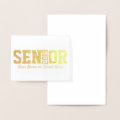Modern Senior Block Letter Class of 2019 Foil Card | Zazzle