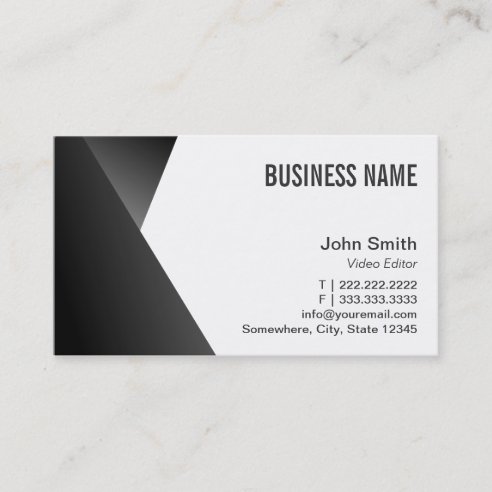 Video Editor Business Cards - Business Card Printing | Zazzle
