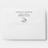 Modern Shell Beach Ocean Destination Wedding Envelope | Zazzle
