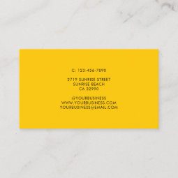 Modern Shining Sun Sunrise Sunrays Yellow Business Card | Zazzle