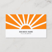 Modern Shining Sun Sunset Sunrays Orange Business Business Card | Zazzle