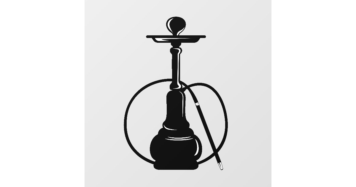 Modern Shisha Hookah Wall Art Sticker | Zazzle