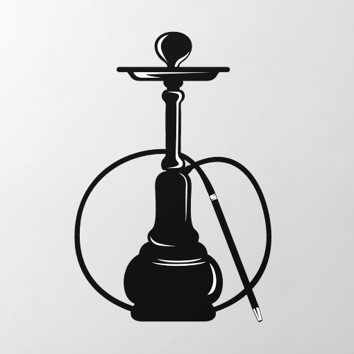 Modern Shisha Hookah Wall Art Sticker | Zazzle