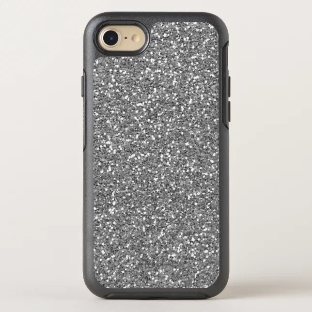 Modern Silver Glitter Sparkles Background Elegant Otterbox iPhone Case ...