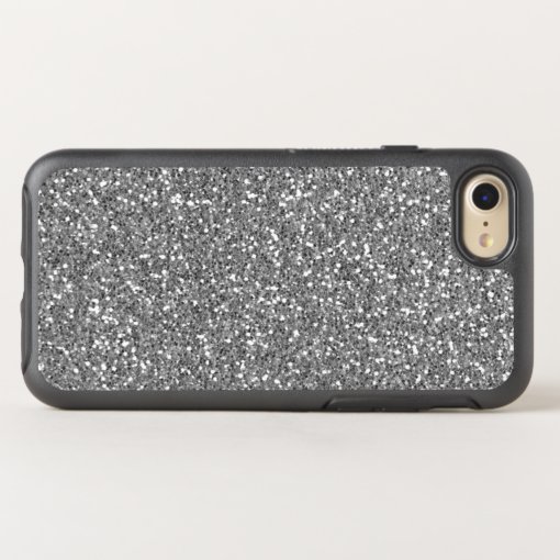 Modern Silver Glitter Sparkles Background Elegant Otterbox iPhone Case ...