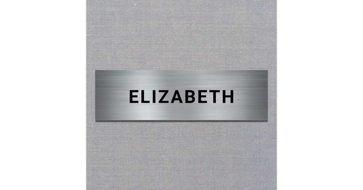 Modern Silver Name Tag | Zazzle