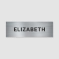 Modern Silver Name Tag | Zazzle