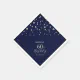 Modern Silver & Navy Blue 60th Birthday Party Napkins | Zazzle