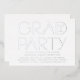 Modern Silver Typography Graduation Party Foil Invitation | Zazzle