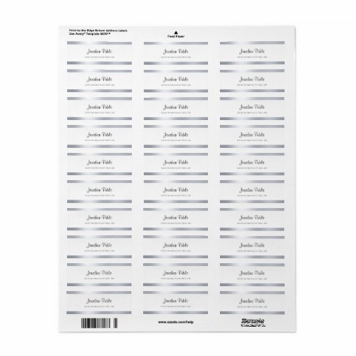 Modern Silver White Chic Handwritten Script Simple Label | Zazzle