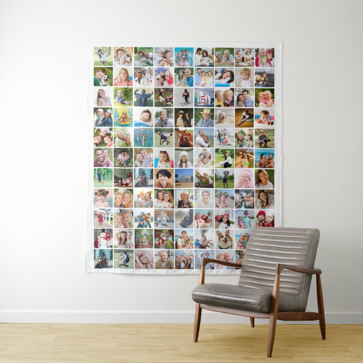 Modern Simple 99 Photo Collage Backdrop | Zazzle