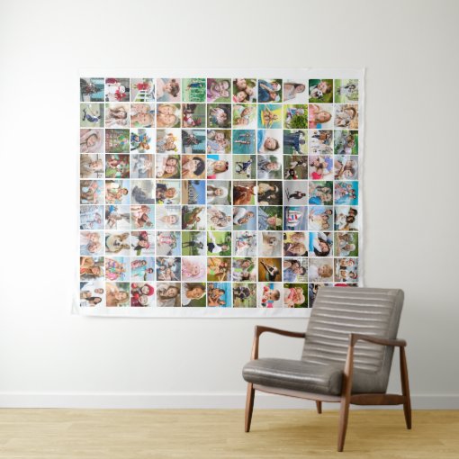 Modern Simple 99 Photo Collage Backdrop | Zazzle