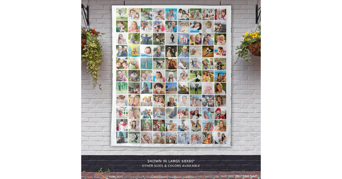Modern Simple 99 Photo Collage Backdrop | Zazzle