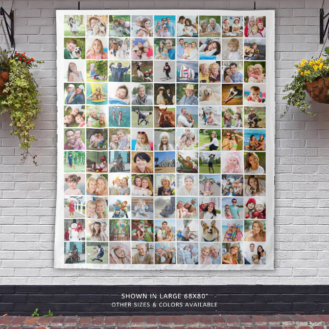 Modern Simple 99 Photo Collage Backdrop | Zazzle