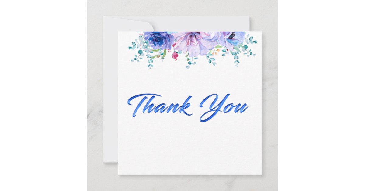 Modern, simple and beautiful thank you card | Zazzle