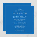 Modern Simple Azure Blue Wedding Invitation | Zazzle