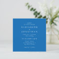 Modern Simple Azure Blue Wedding Invitation | Zazzle