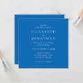 Modern Simple Azure Blue Wedding Invitation | Zazzle