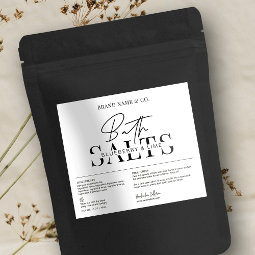 Modern Simple Bath Salts Waterproof Product Label | Zazzle