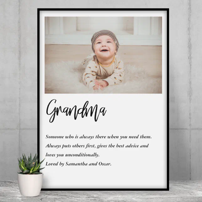 Modern Simple Best Grandma Ever Best Beauty Gift Poster | Zazzle