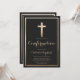 Modern Simple Black Gold Cross Border Confirmation Invitation | Zazzle