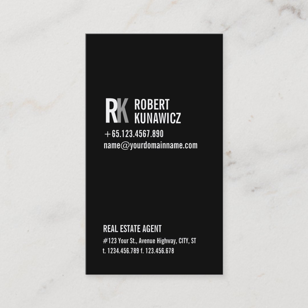 Modern Simple Black & White Card | Zazzle