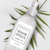 Modern Simple Black White Room Spray Bottle Label | Zazzle