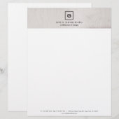 MODERN & SIMPLE BOX LOGO on GRAY WOODGRAIN Letterhead | Zazzle