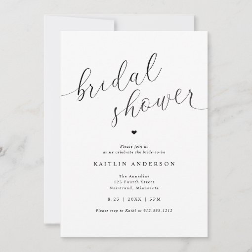 Modern Simple Bridal Shower Invitation | Zazzle