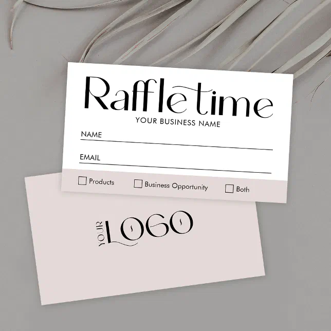 Modern Simple Business Logo Raffle Entry Ticket | Zazzle