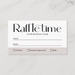 Modern Simple Business Logo Raffle Entry Ticket | Zazzle