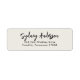 Modern Simple Calligraphy Return Address Label | Zazzle