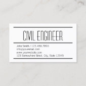 Modern Simple Civil Engineer Business Card | Zazzle