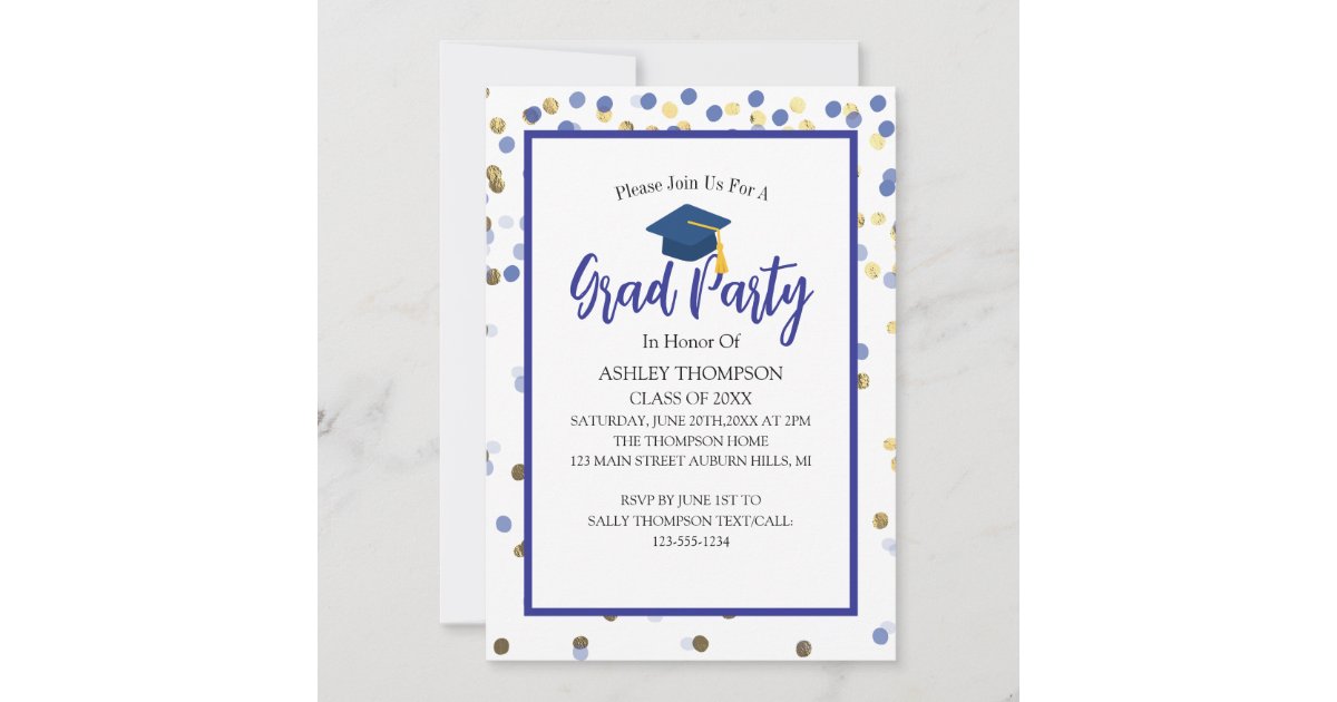 Modern Simple Class of 2025 Grad Party Invitation | Zazzle