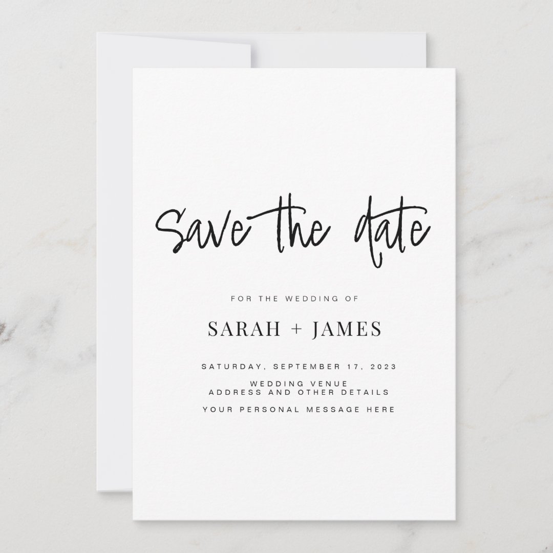 Modern Simple Classy Wedding Save the Date Card | Zazzle