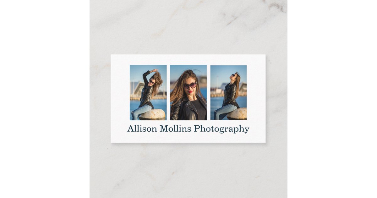 Modern Simple & Clean Photography Business Card | Zazzle