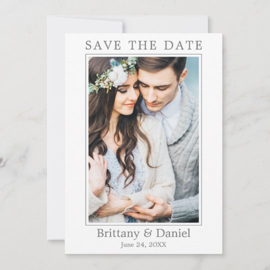 Modern Simple Couple Photo Save The Date | Zazzle.com